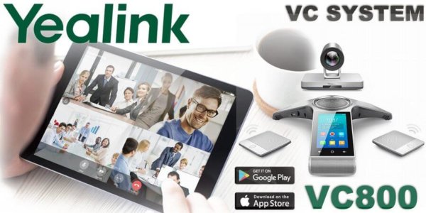 Yealink VC800 Video Conferencing - 24 Locations -H.265 Codec-HD Video